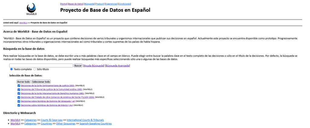 Overview of Select Databases for Spanish-Speaking Jurisdictions - Globalex